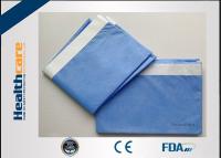 China Soft Blue Spunlance Disposable Surgical Drapes Side With Tape 150X195 Cm for sale