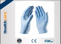 China Anti-Bacterial Nitrile Disposable Protective Gloves Blue Powder Free 100 Pcs Box for sale