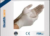 China 5 Mil Disposable Medical Latex Gloves White Smooth Surface FDA Approved for sale