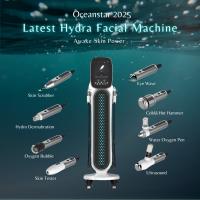 China Multifunctional Standing 8 In 1 Hydrafacial Machine Skin Care Oxygen Jet Skin Analysis Aqua Peeling Hydrafacial Dermabrasion Machine for sale
