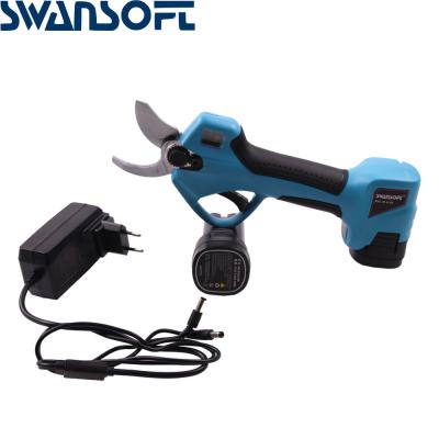 China Swansoft LED Display 2.5CM Li-ion battery powered orchard scissors pruner with 2 batteries for sale