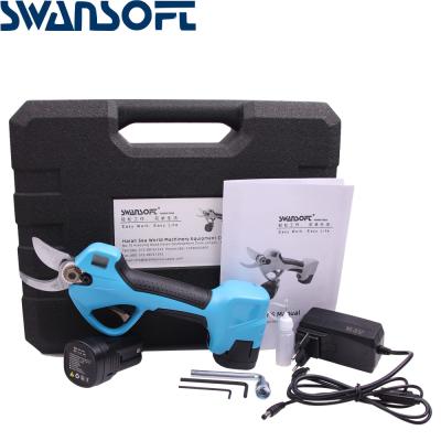 China Swansoft 16.8V cordless tree electric pruning shears electric pruning scissors for fruit trees with LED for sale