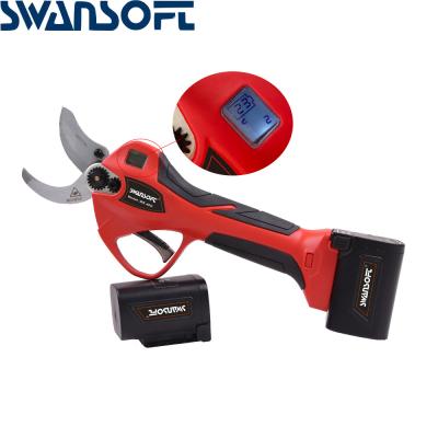 China Swansoft 25.2V Li-ion High Speed LED Display Electric Grape Pruning Shears 4.0CM Electric Tree Pruner for sale