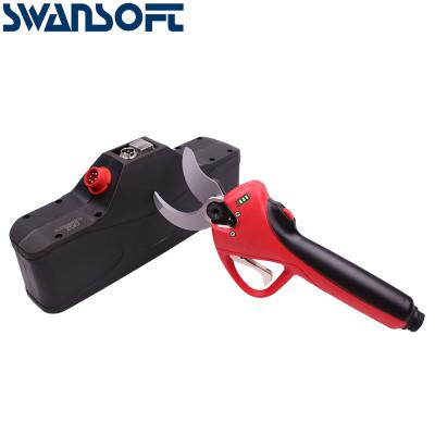 China Swansoft LED Display lihium Battery Shear diameter 40MM apple tree Electric Pruning Shears Electric Pruner for sale