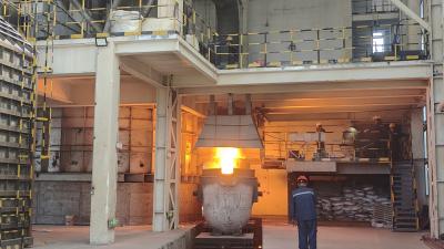 China 12.5MVA Medium-Low Carbon Ferromanganese Electric Ladle Refining Furnace 45 Ton Capacity 380V 50Hz 3-Phase Steel Shell for sale