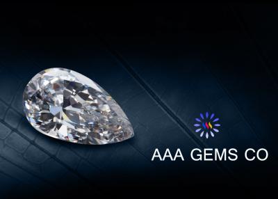 China Custom Jewelry Pear Cut Moissanite 4 Carat Supper White Color for sale