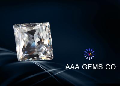 China White Princess Square Loose Moissanite 4mm Forever Brilliance Grade for sale