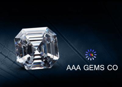China 4MM White Asscher Cut Moissanite Loose Stones Excellent Grade for sale