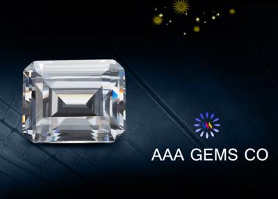China OEM Classical Emerald Cut Moissanite White For Ring , Earring for sale