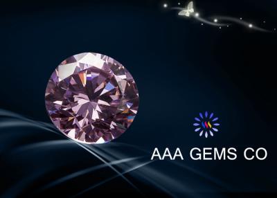 China 0.2 CT Pink Moissanite Loose Stones In Size 3.25 MM Round Shape for sale