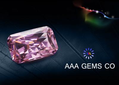 China Custom Pink Moissanite Loose Stones Radiant Cutting 5mm x 7mm for sale