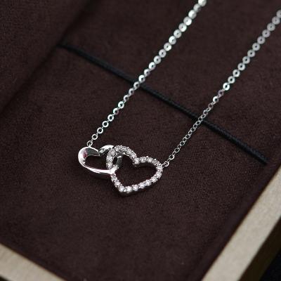 China 18K White Gold Moissanite Necklace With Round Brilliant Cut Shape for sale