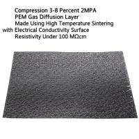 China Compression 3-8 Percent 2MPa PEM Gas Diffusion Layer Made Using High Temperature Sintering with Electrical Conductivity Surface Resistivity Under 100 MΩcm for sale