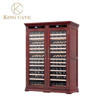 China American Oak Shell Large Wooden Wine Refrigerator With Digital Control Panel LCD Control System for sale