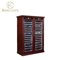 China Customizable Mid Century Wine Cabinet Wood Wine Cooler With Intelligent Temperature Control for sale