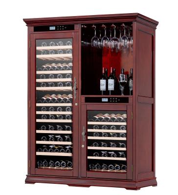 China Professional Design Wood Wine Cooler with Safe Protection Lock and Super Big Space for sale