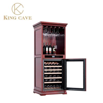 China Electrical Wine Chiller Freestanding Single Zone Display Kitchen Wine Cooler For Village for sale