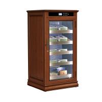 China Digital Touch Screen Natural Wood Electric Cigar Humidor Cabinet Cooler for sale
