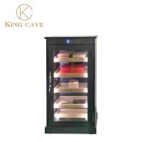 China High End Cedar Wood Electric Cigar Cooler With Locker Cigar Humidor Cabinet for sale