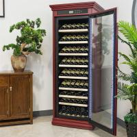 China Custom Commercial Wine Cooler Wood Frame Drinks Refrigerator Cabinet for sale