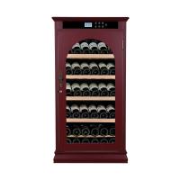 China Smart Digital Temperature Control Wooden Wine Cooler Cabinet with 6 Shelves and Premium Wood Construction for sale
