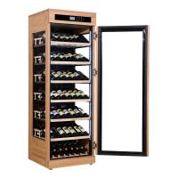 China Sleek Design Solid Wood Frame Kitchen Wine Cooler with 60 Bottle Capacity for sale