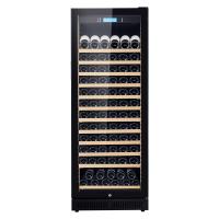 China Single Zone Wood Wine Cooler with Adjustable Wooden Shelves, Glass Door with Locker, and Digital Control Panel for sale