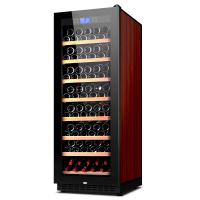 China Freestanding Wooden Wine Cooler Cabinet with Digital Touch Control and Adjustable Shelves for sale