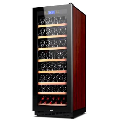 China Freestanding Wooden Wine Cooler Cabinet with Digital Touch Control and Adjustable Shelves for sale