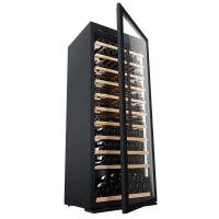 China Wood Wine Cooler with Precision Temperature Control UV-Protected Glass Door and Natural Wood Shelves for sale