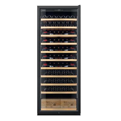 China Smart Digital Temperature Control Wine Cooler Cabinet with Double-Pane Glass Door and 120-Bottle Capacity for sale