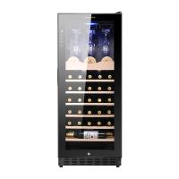China Single Zone Wood Wine Cooler with Adjustable Shelves Smart Touch Control and Less than 42 dB Noise for Home Bar for sale