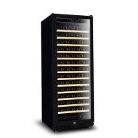 China Wine Cooler Cabinet Refrigerator with Digital Temperature Control Glass Door and Dual Temperature Zones for sale