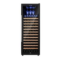 China Modern Kitchen Wine Cooler with Transparent Glass Door 5 Wooden Shelves and Digital Touch Control for sale