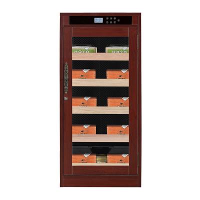 China Large Capacity Wooden Electric Cigar Cooler with Adjustable Humidity Control Humidor Cabinet for sale