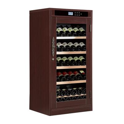 China Wood Frame Wine Cooler Cabinet with Temperature and Humidity Control and Thermoelectric Cooling for sale