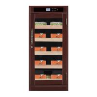 China Luxury Wooden Frame Electric Cigar Humidor Cabinet with Thermoelectric Cooling and Smart Digital Touch Control for sale