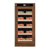 China Luxury Wooden Electric Cigar Cooler Humidor Cabinet with Digital Climate Control and Ultra-Quiet Thermoelectric System for sale