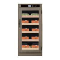 China Dark Wood Finish Electric Cigar Humidor Cabinet with Secure Locker and Spanish Cedar Interior for sale