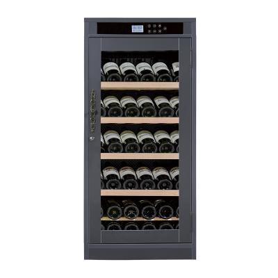 China Modern Solid Wood Kitchen Wine Cooler Cabinet with Digital Touch Control Panel and Double-Pane Tempered Glass Door for sale