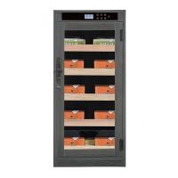 China Modern Dark Wood Finish Lockable Cigar Cooler Humidifier Cabinet with Digital Control System for sale