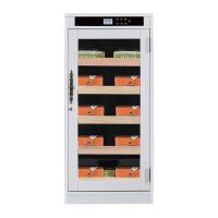China Smart Digital Touch Control Electric Cigar Humidor Cabinet with Lockable Glass Door and Built-in Humidification System for sale