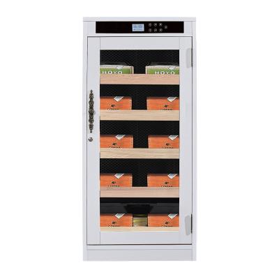 China Smart Digital Touch Control Electric Cigar Humidor Cabinet with Lockable Glass Door and Built-in Humidification System for sale