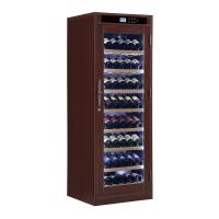 China Spacious Storage Capacity Wood Wine Cooler with Lockable Glass Door and Precision Temperature Control for sale