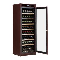China Digital Temperature Control Solid Wood Kitchen Wine Cooler Cabinet with Adjustable Wooden Shelves for sale