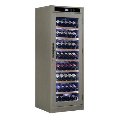 China Modern Wood Wine Cooler Cabinet with Digital Touch Control Thermoelectric Cooling and LED Interior Lighting for sale