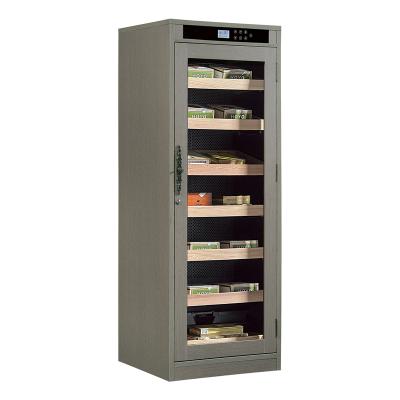 China Precise Temperature Humidity Control Cigar Cooler Humidor with Spanish Cedar Interior and Adjustable Removable Shelves for sale