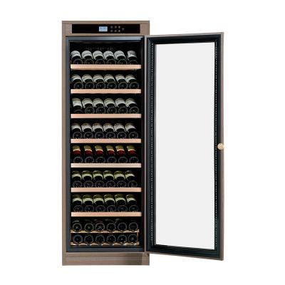 China Elegant Wooden Kitchen Wine Cooler Cabinet with Lockable Glass Door and Thermoelectric Cooling System for sale
