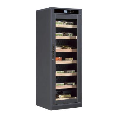 China Sturdy Wood Electric Cigar Humidor Cabinet with Digital Control Panel and Built-in Humidification System for sale