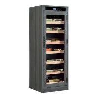 China Luxury Solid Wood Cigar Cooler Humidor with Adjustable Humidity Tray, Built-in Thermometer, and Removable Shelving for sale